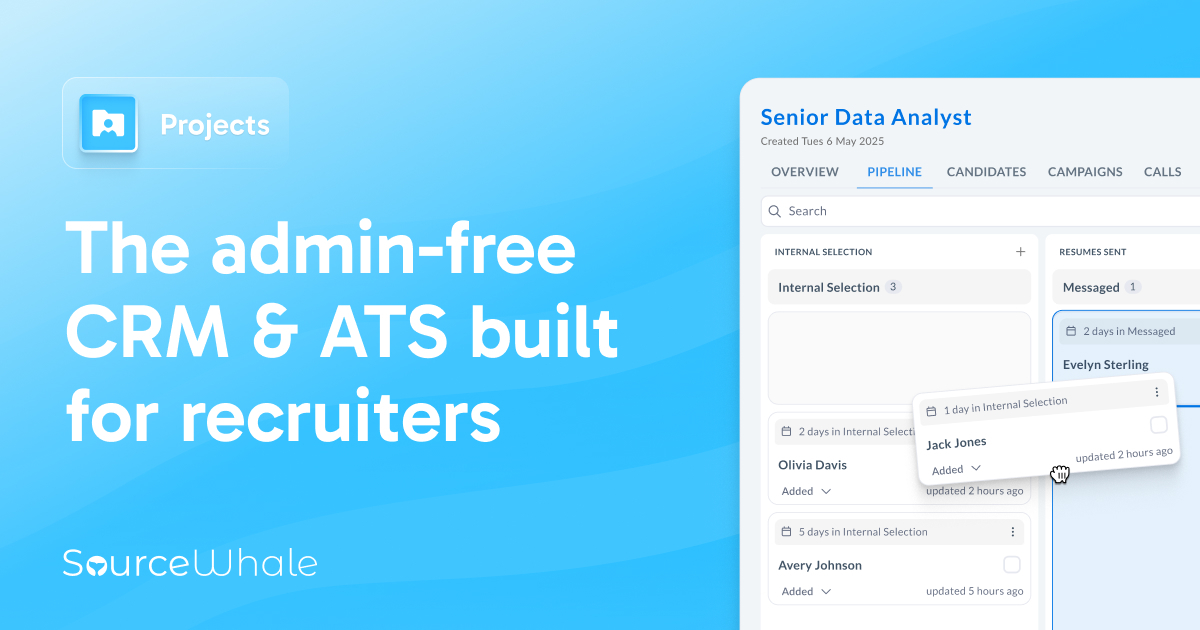 The admin-free CRM & ATS | SourceWhale