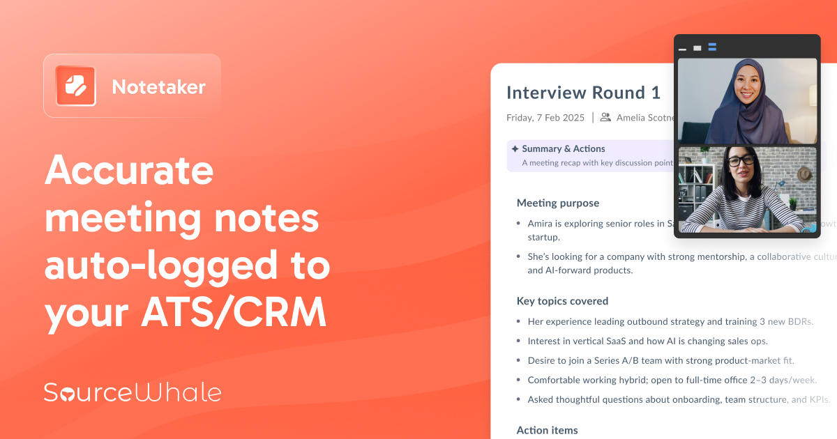AI Notetaker for Recruiters | SourceWhale